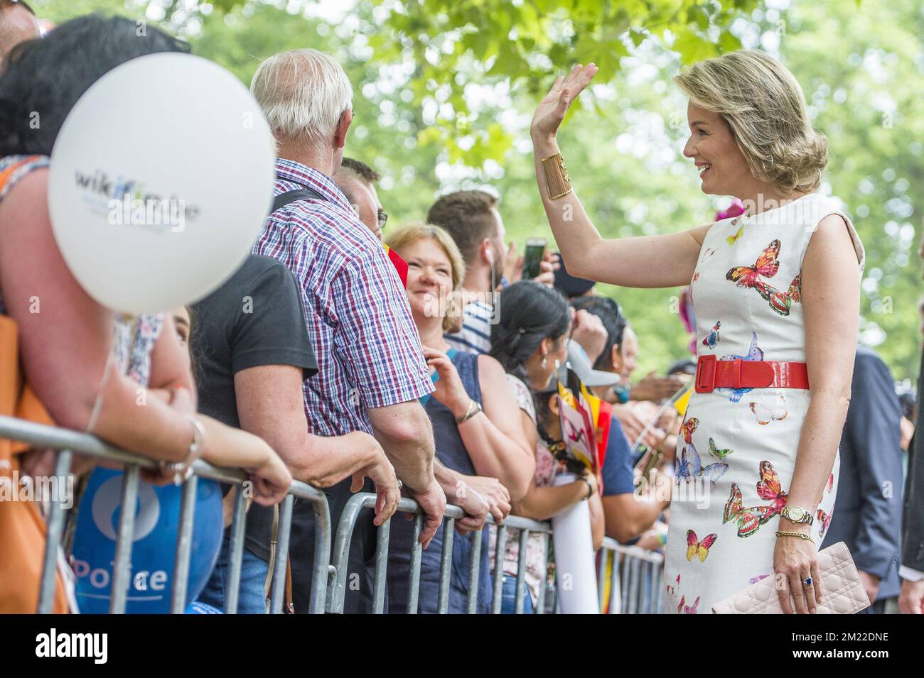 Queen Mathilde of Belgium pictured during a Royal Visit to the 'Fete au ...