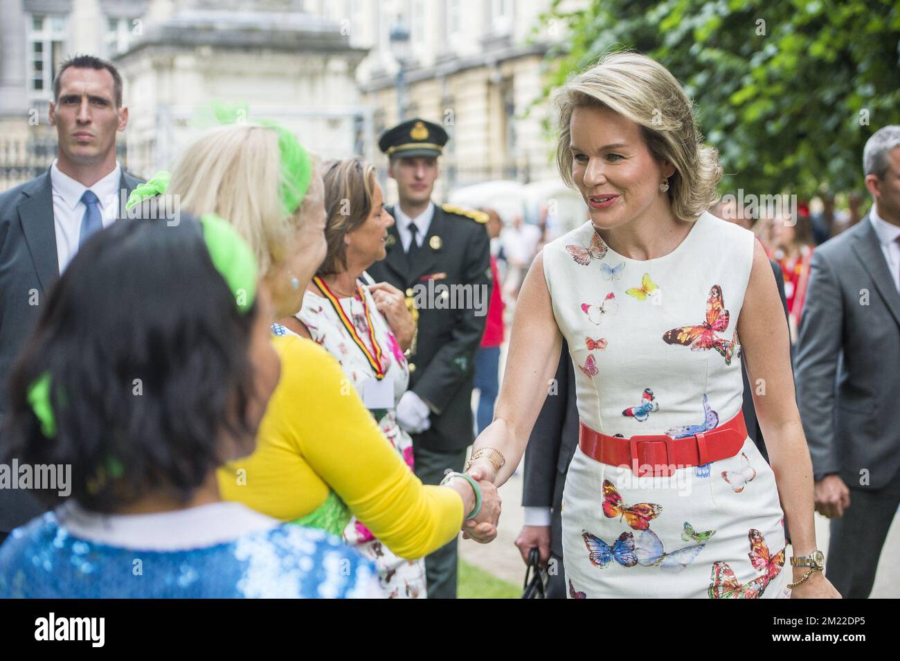 Queen Mathilde of Belgium pictured during a Royal Visit to the 'Fete au ...