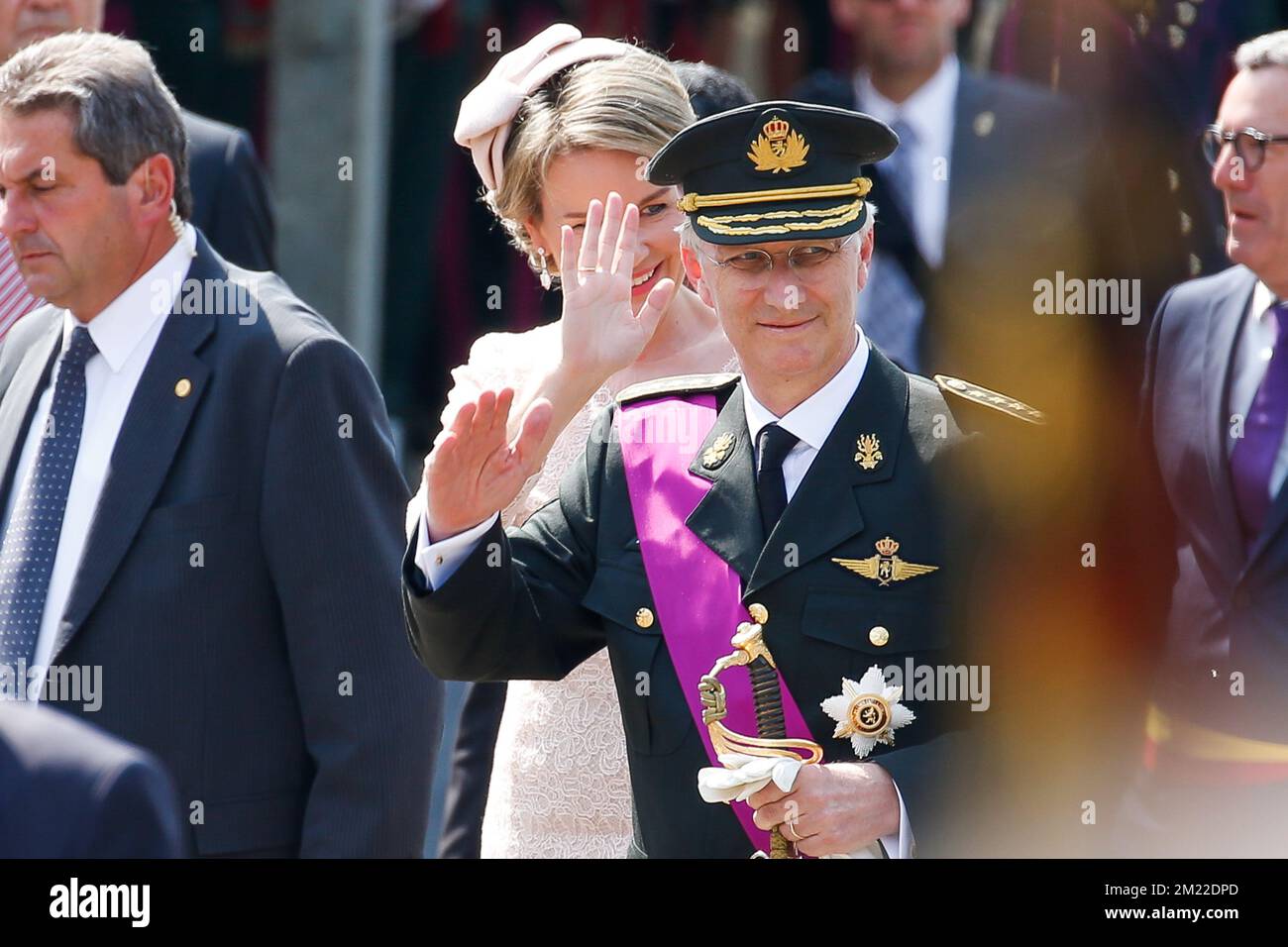Queen Mathilde of Belgium and King Philippe - Filip of Belgium arrive ...