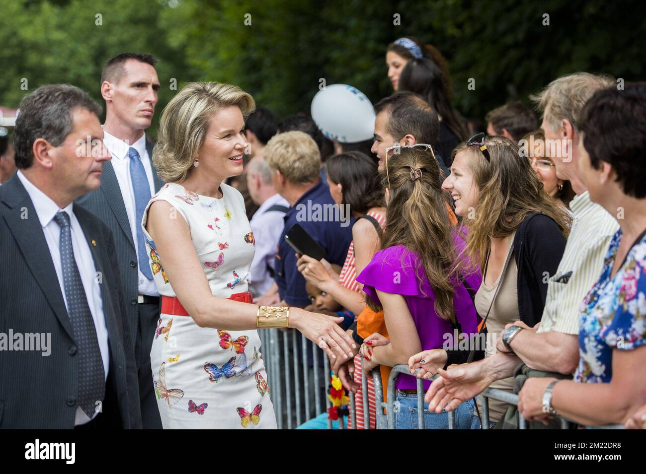 Queen Mathilde of Belgium pictured during a Royal Visit to the 'Fete au ...