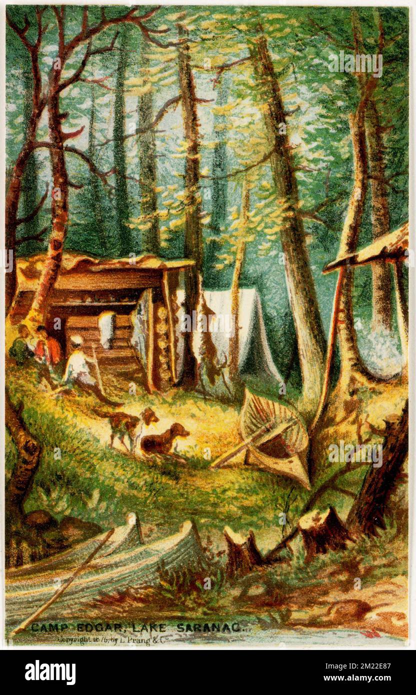 Camp Edgar, Lake Saranac , Canoes, Dogs, Log cabins, Camps, Lakes ...