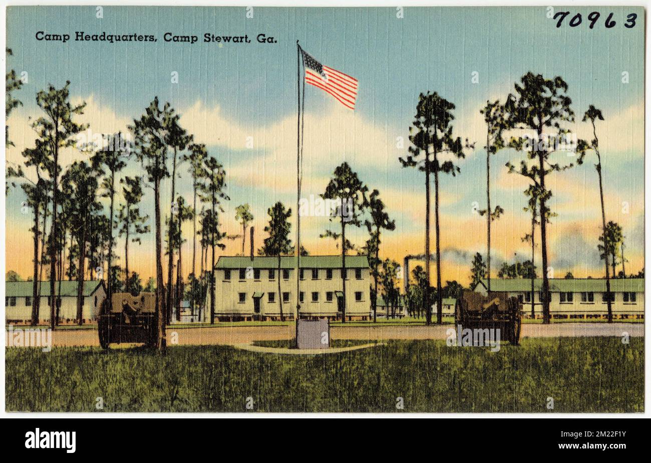 Camp headquarters, Camp Stewart, Ga. , Military facilities, Tichnor ...