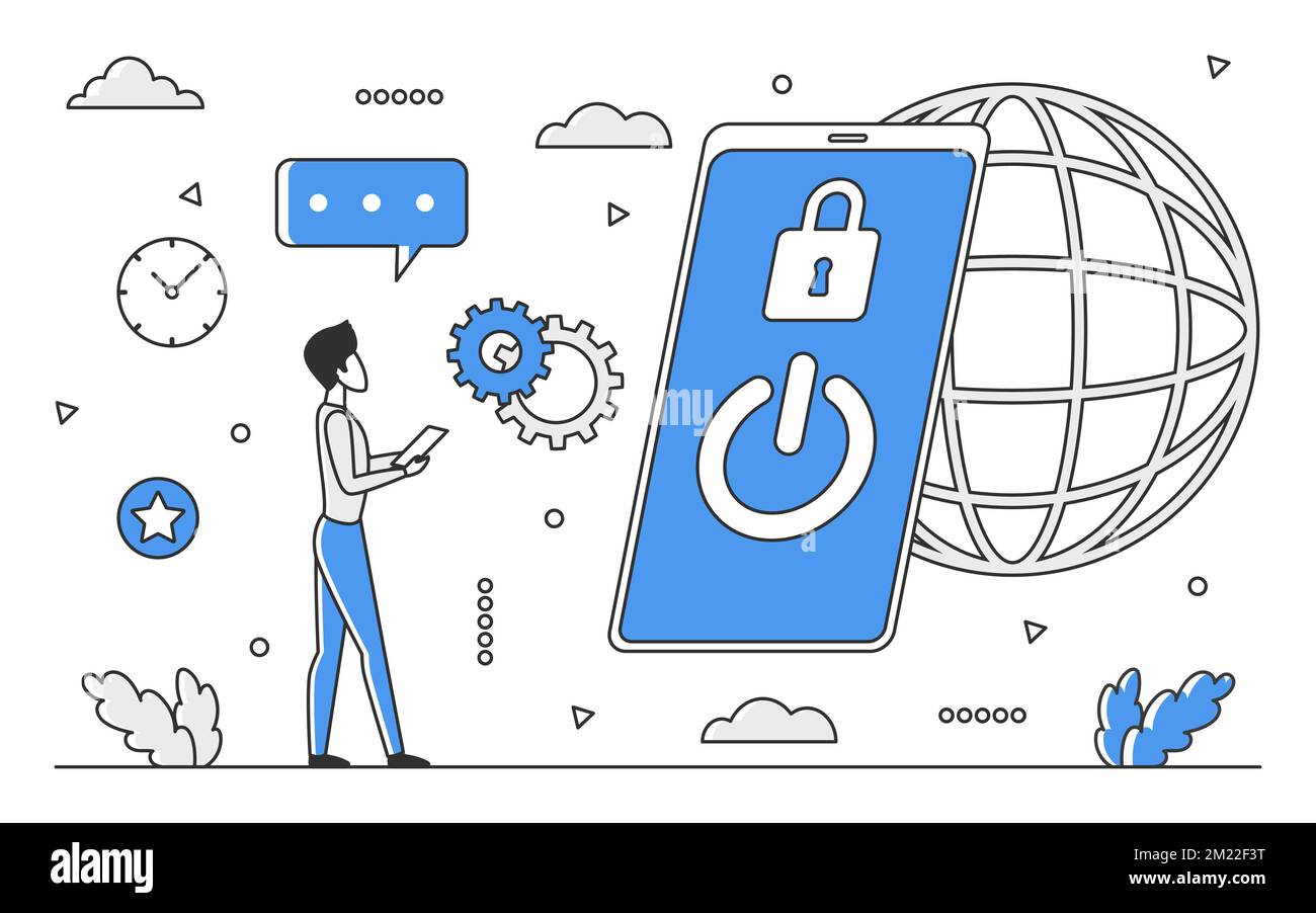 Global mobile safety. Smartphone protection system, locked gsm access ...