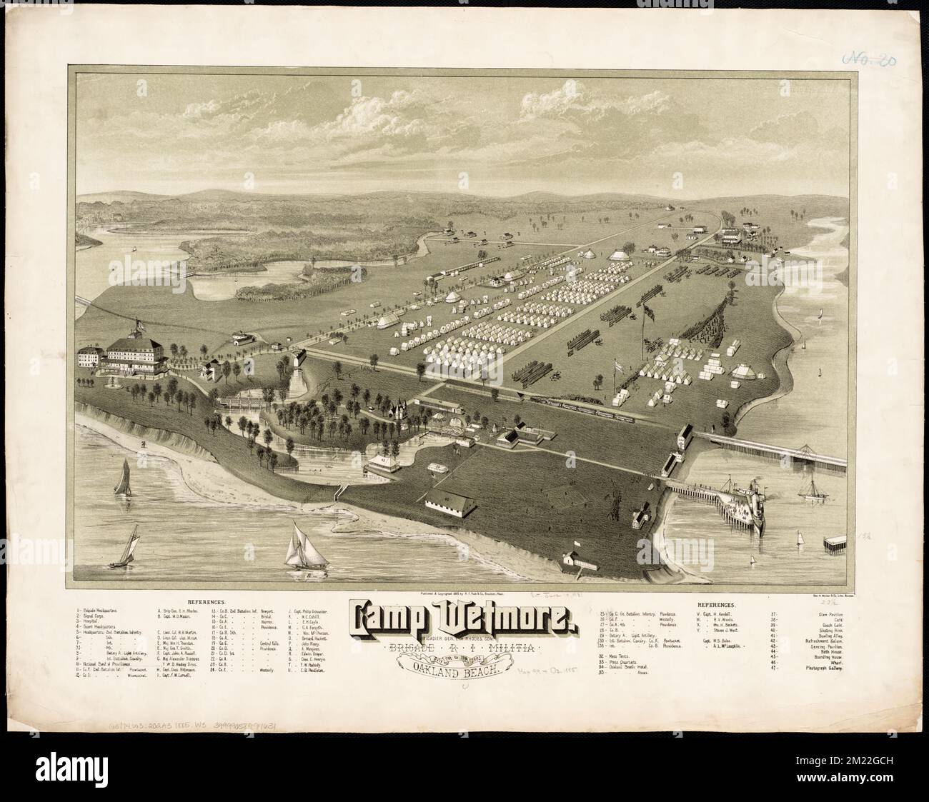 Camp Wetmore, R.I. brigade militia, July 7th to 11th, 1885, Oakland ...