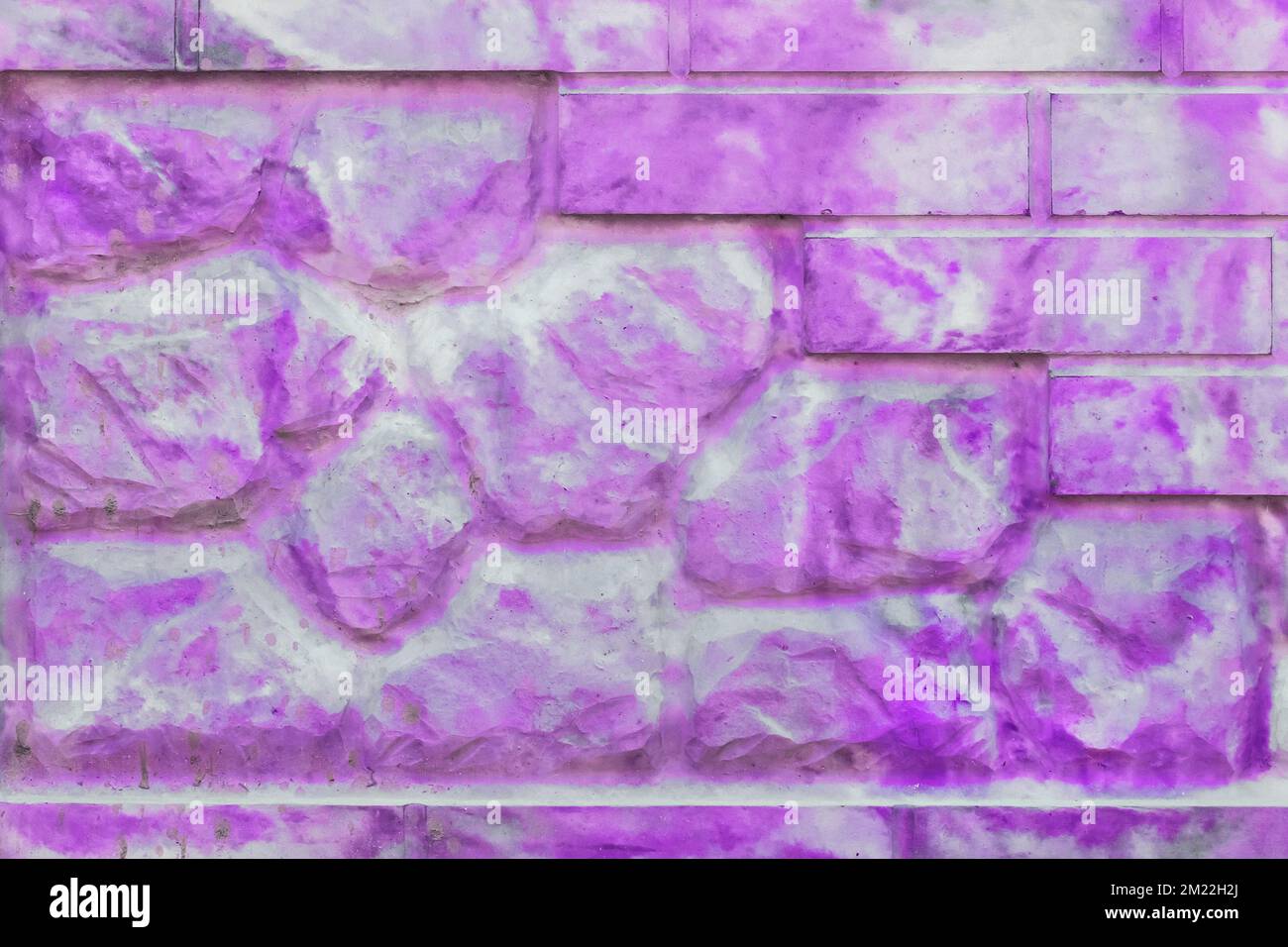 Decorative brick stone fence abstract purple pink spotted paint pattern ...