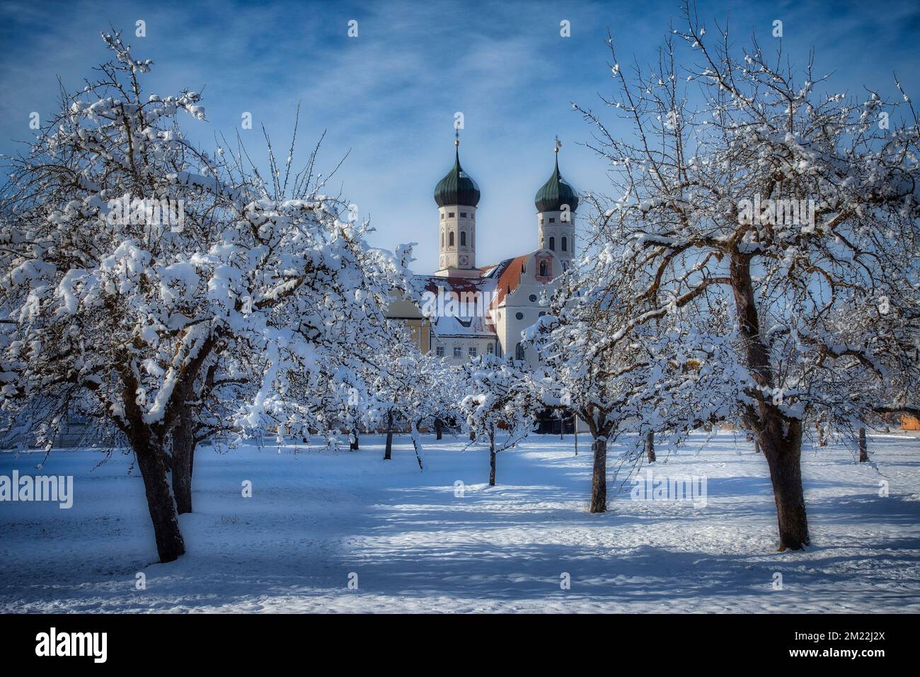 DE - BAVARIA: The Abbey at Benediktbeuern in winter Stock Photo - Alamy
