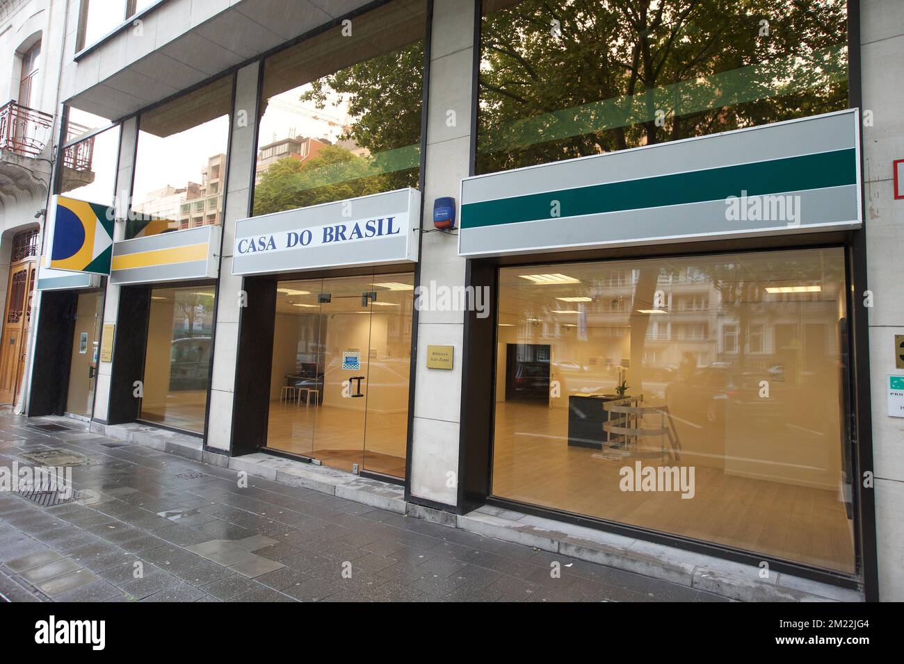 Illustration picture shows Casa do Brasil during an action of human ...