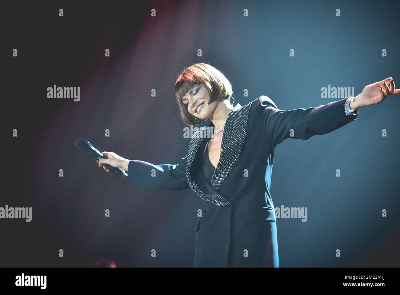 The Italian singer Alessandra Amoroso performs live at the ...