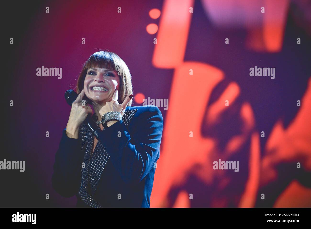 The Italian singer Alessandra Amoroso performs live at the ...