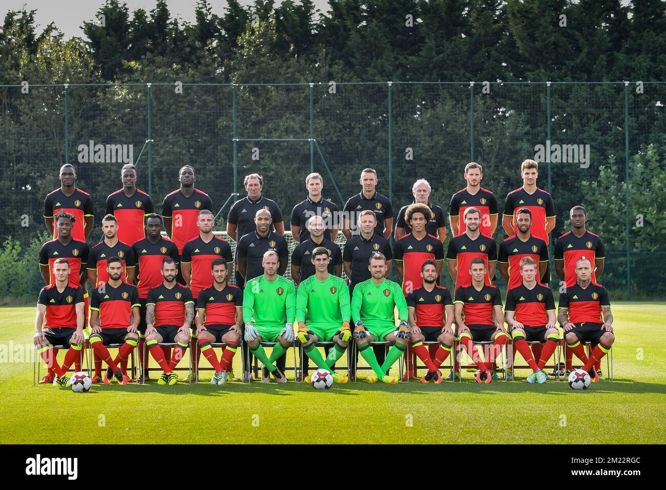 (upper row L-R) Belgium's Christian Benteke, Belgium's Divock Origi ...