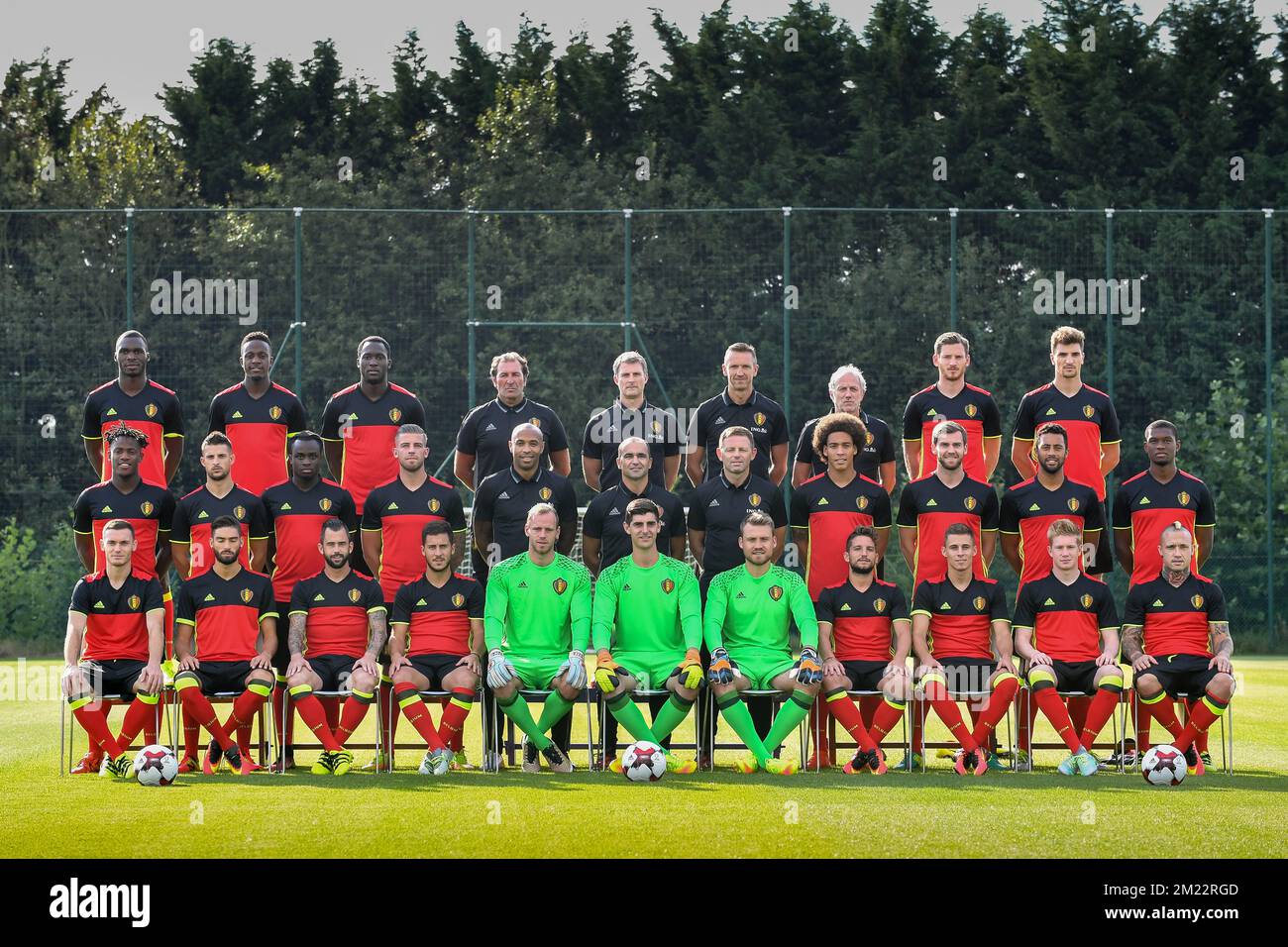 (upper row L-R) Belgium's Christian Benteke, Belgium's Divock Origi ...