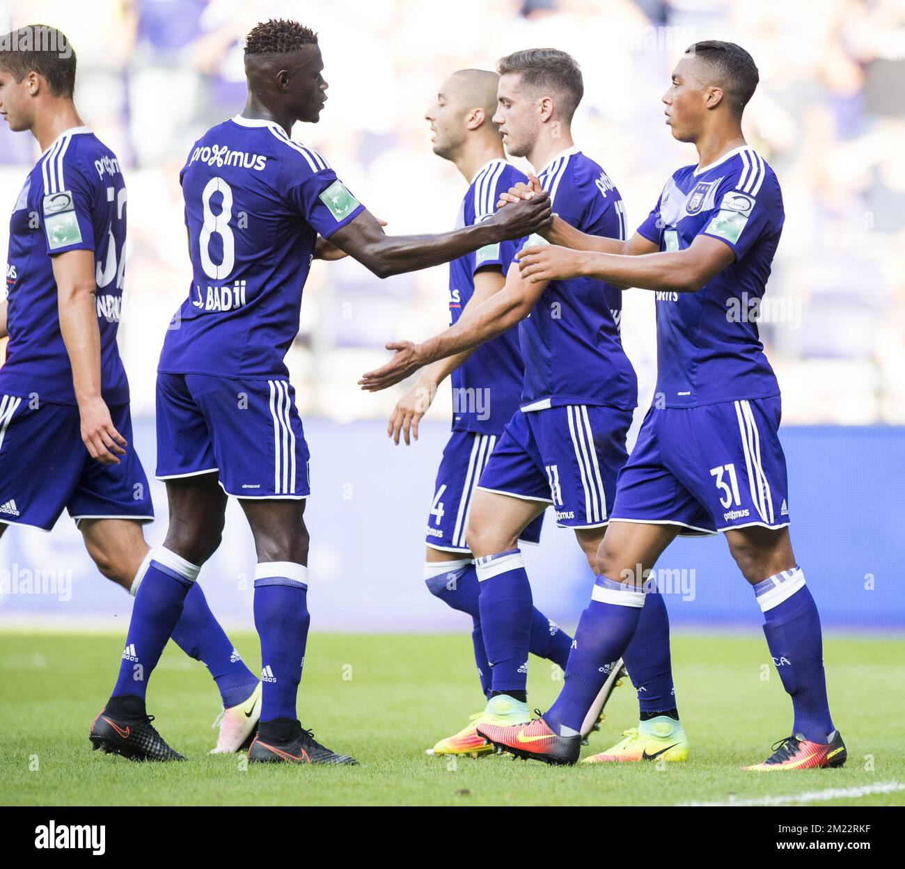 Anderlecht's Stephane Badji and Anderlecht's Youri Tielemans celebrate ...