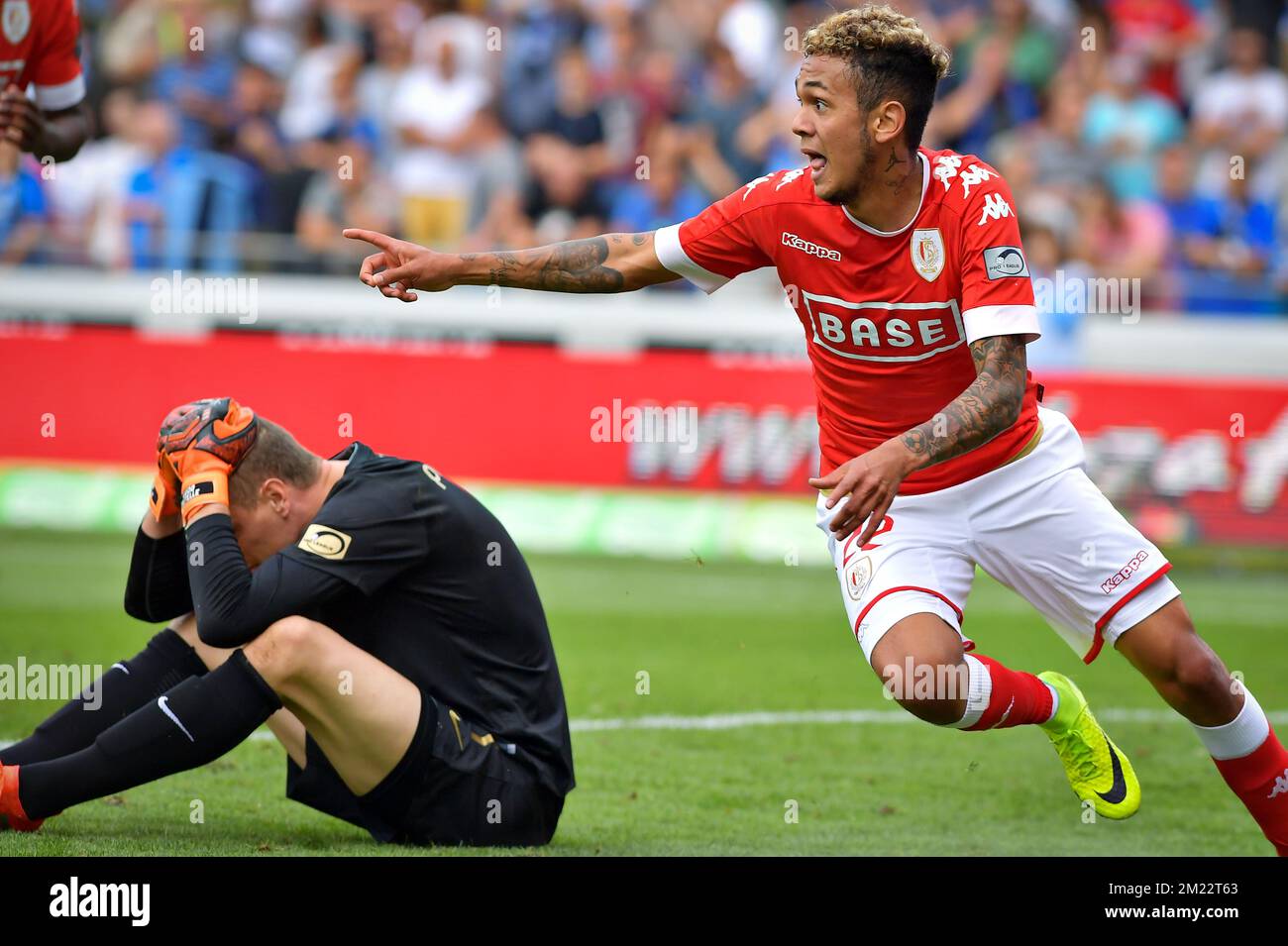 Standard's Junior Edmilson celebrates after scoring during the Jupiler ...