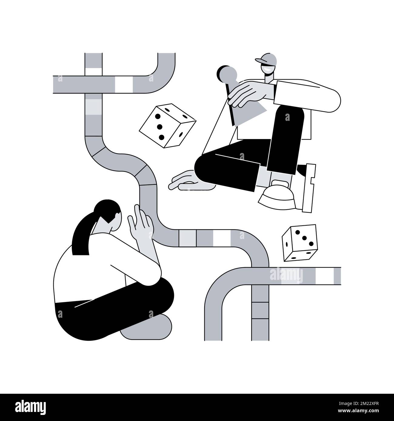 Board games abstract concept vector illustration. Tabletop activities ...