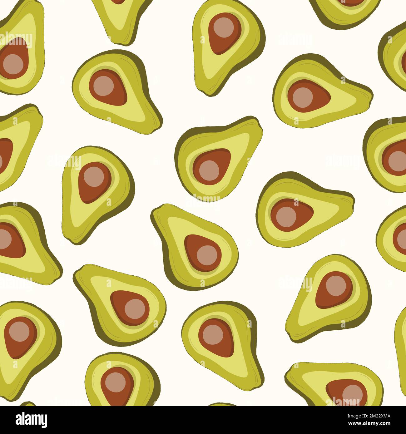 Cute avocado isolated on white background. Green avocados with leaves ...