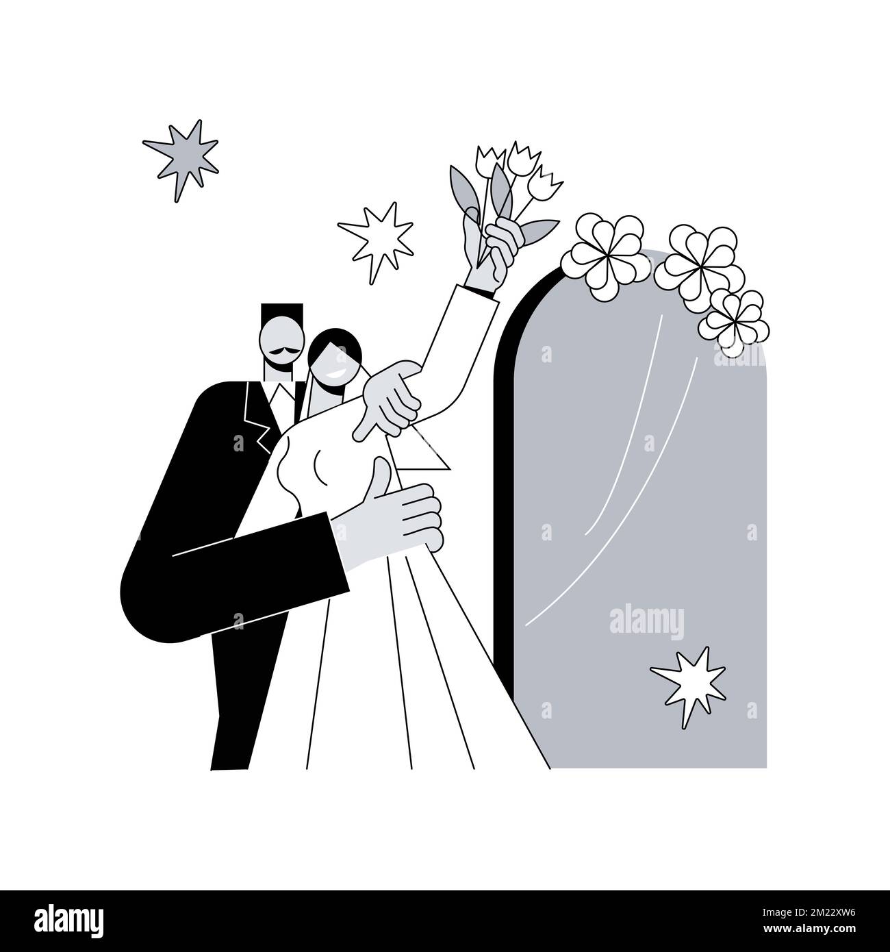 Mixed Marriage Abstract Concept Vector Illustration Interracial 6668