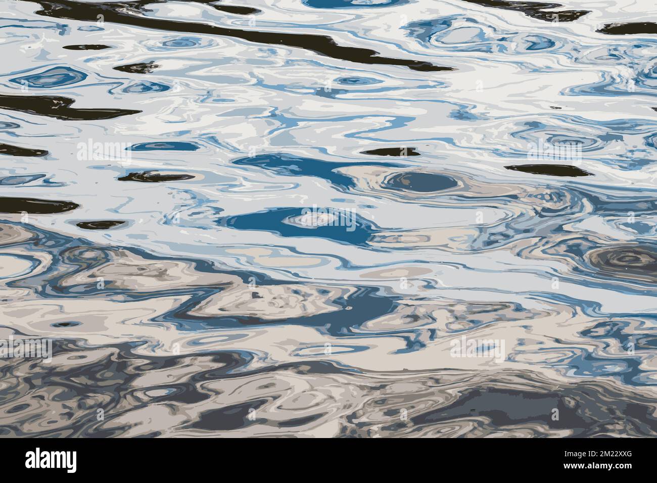 Vector illustration of water ripple texture background. Wavy water ...