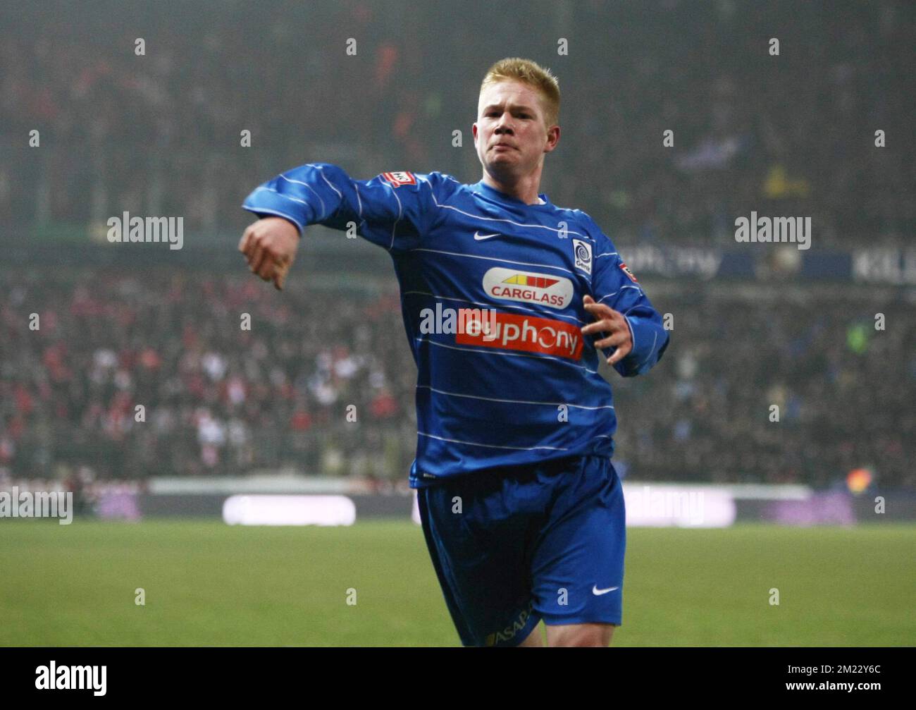 Genk's Kevin De Bruyne celebrates after he scored the 1-0 goal during ...