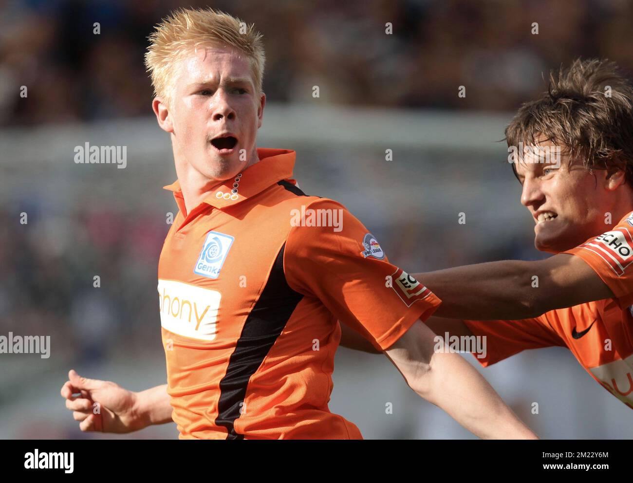 Genk's Kevin De Bruyne celebrates with Genk's Jelle Vossen after ...