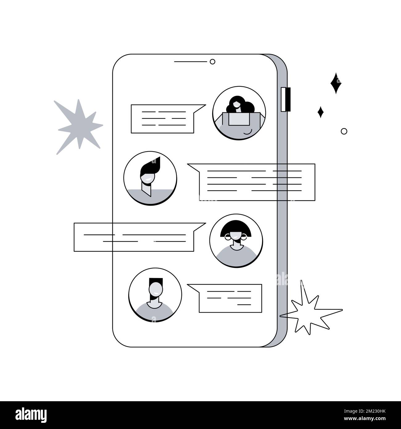 Moderator social media Stock Vector Images - Alamy