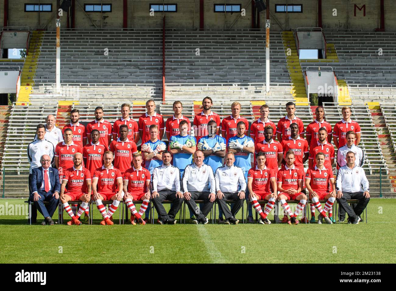 (Top L-R), Antwerp's Tuur Dierckx, Antwerp's Djaid Kasri, Antwerp's ...