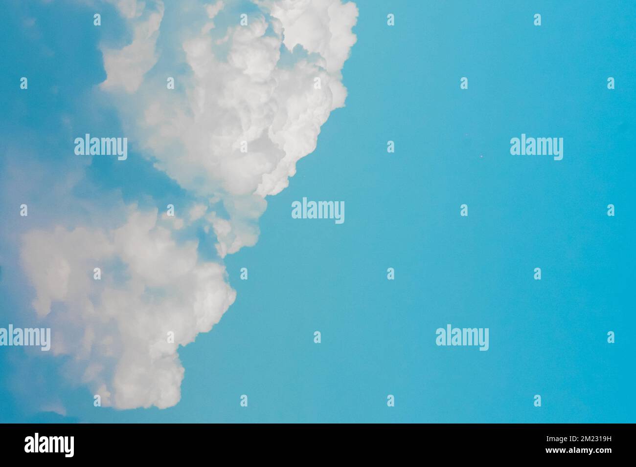 Large white cumulus clouds texture on blue sky freedom outdoor air ...