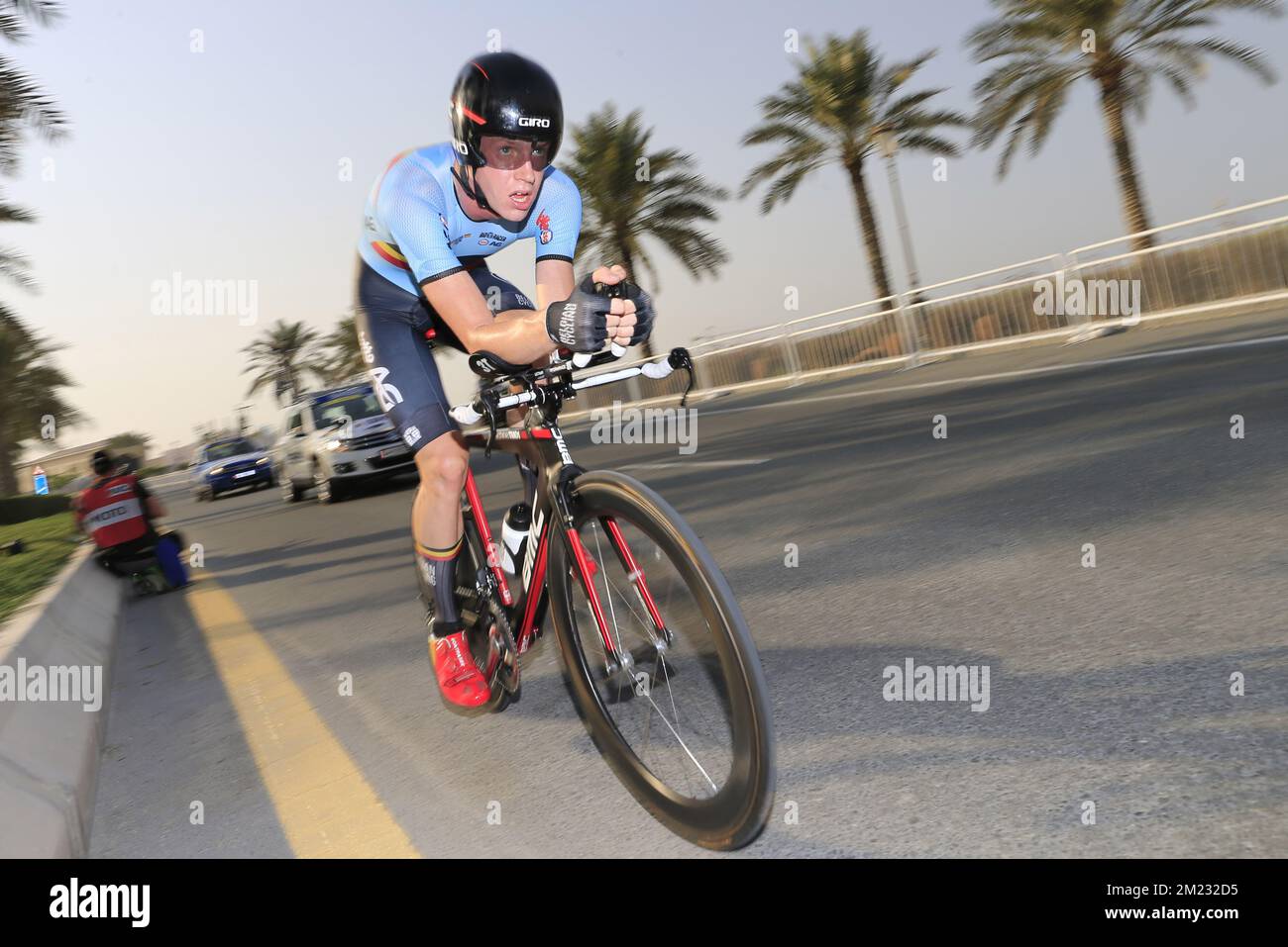 Belgian U23 Nathan Van Hooydonck pictured in action during the men's ...