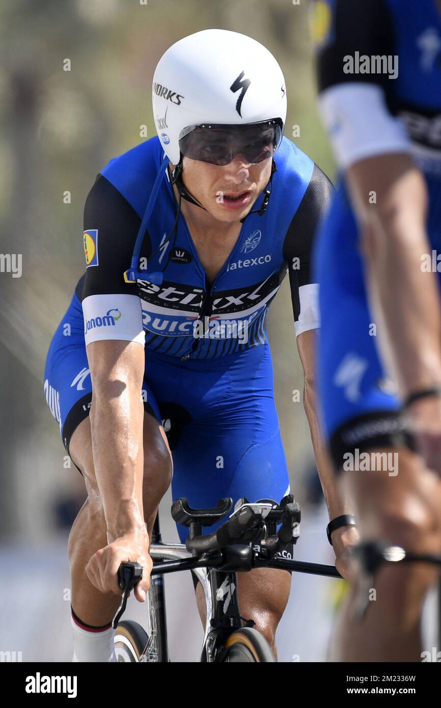 German Tony Martin of team Etixx - Quick-Step pictured during preparations ahead of the 2016 UCI ...