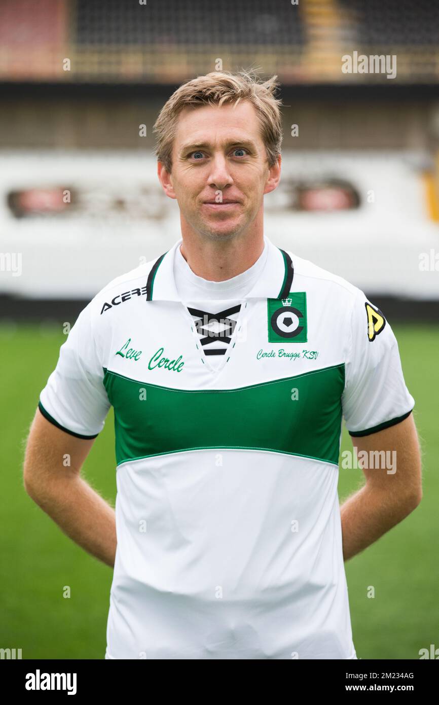 Cercle's coach Pieter-Jan Sabbe poses for the individual picture at the ...