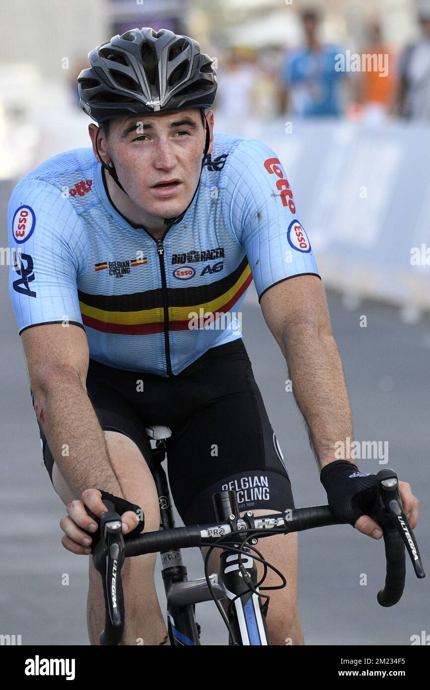 Belgian Christophe Noppe pictured after the men's under 23 road race at ...