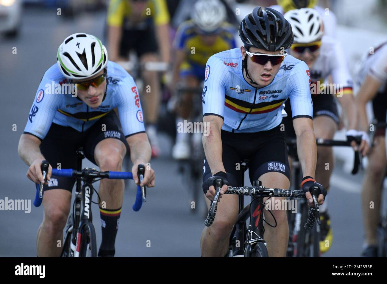 Belgian Sasha Weemaes and Belgian junior Ruben Apers pictured during ...