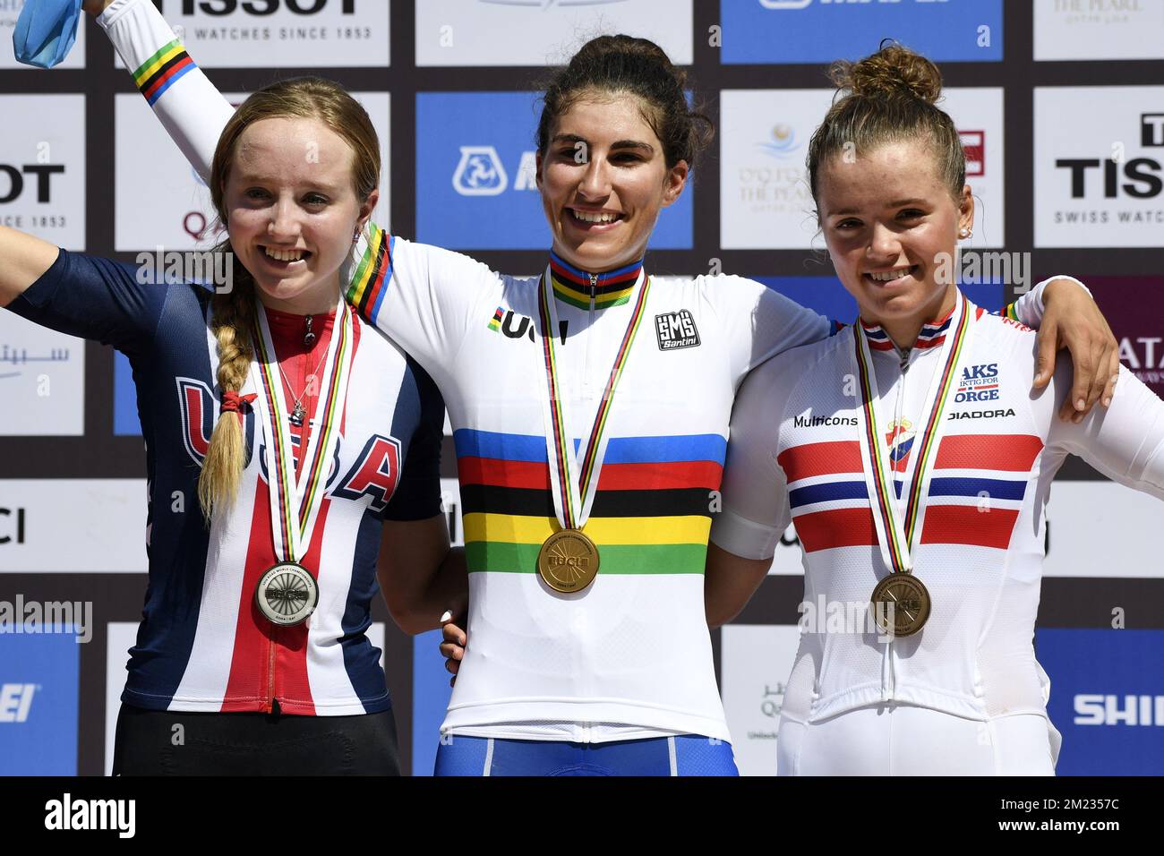 American Skylar Schneider, Italian Elisa Balsamo and Norwegian Susanne ...