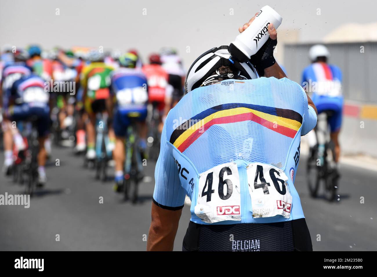 Belgian Greg Van Avermaet of BMC Racing Team pictured during the men's elite road race at the ...