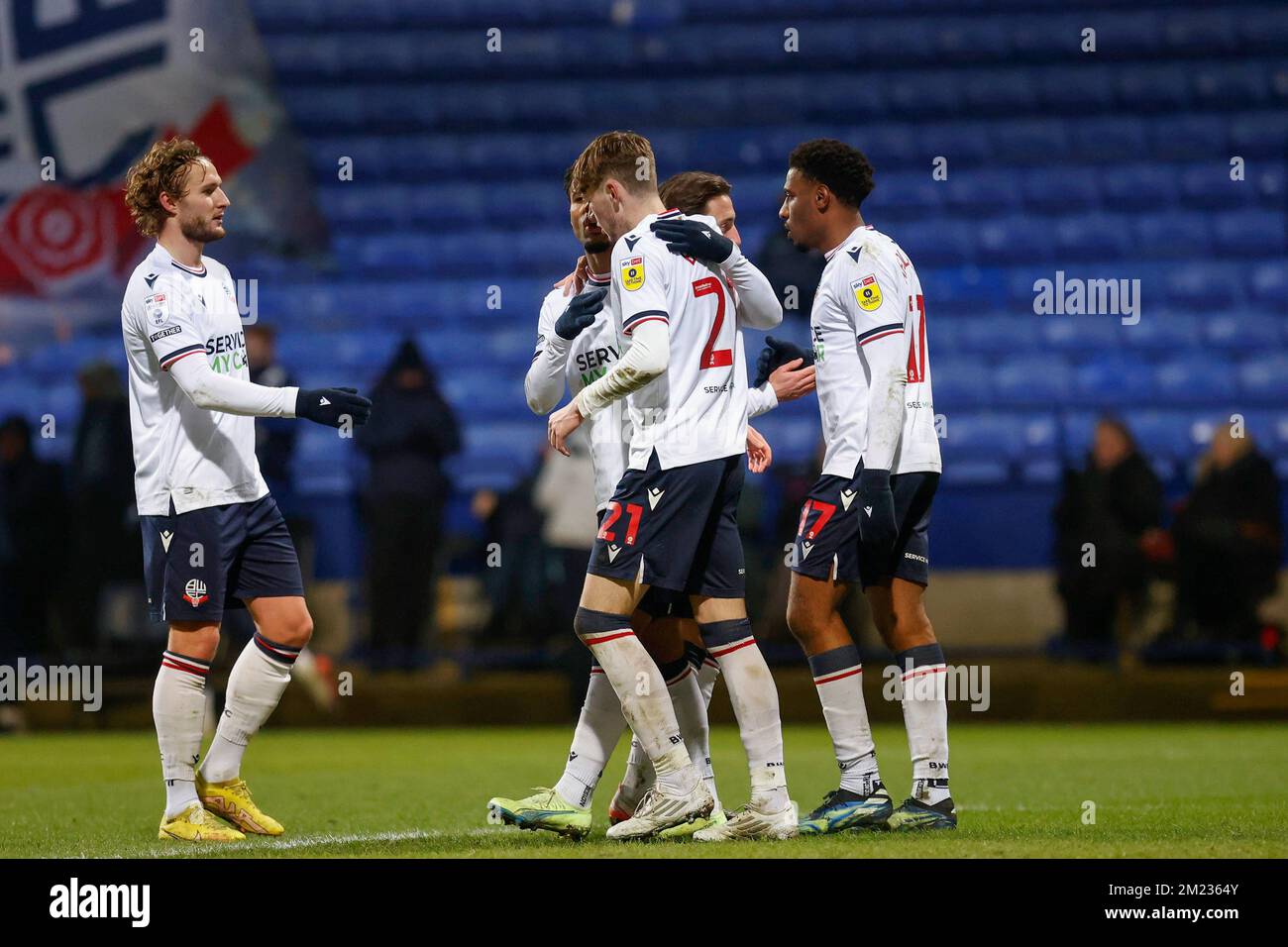 Oladapo Afolayan #17 of Bolton Wanderers celebrates his goal to make it ...