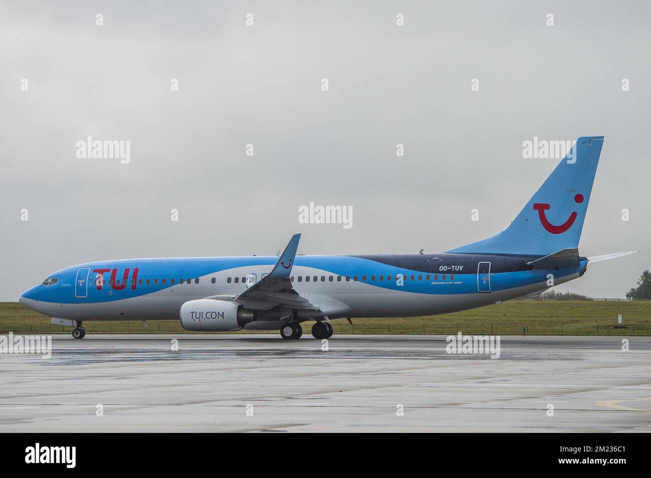 Illustration picture shows the first flight of Tui plane,the TB1111 ...