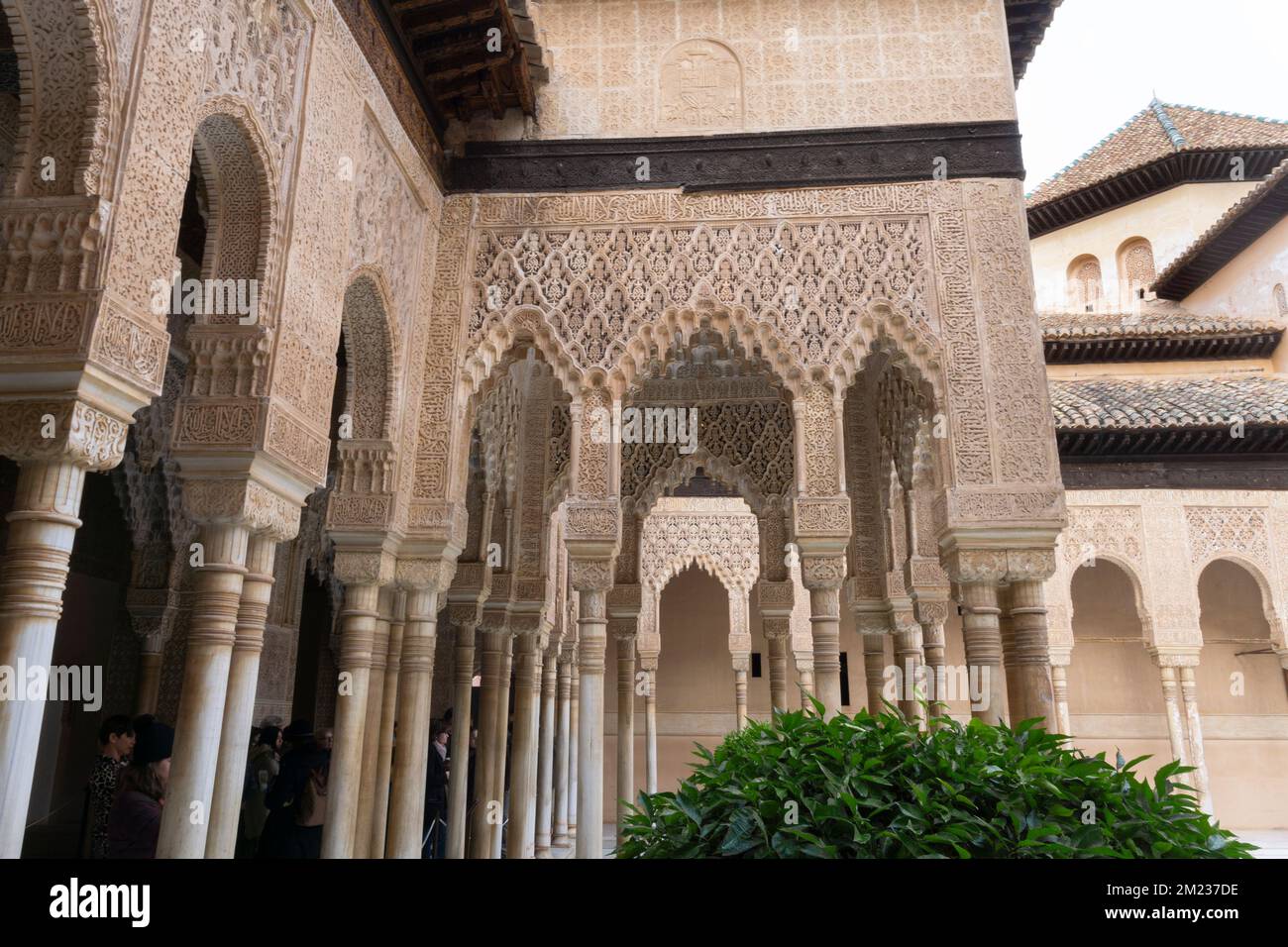 Beautiful ancient islamic architecture style details an arc and columns ...