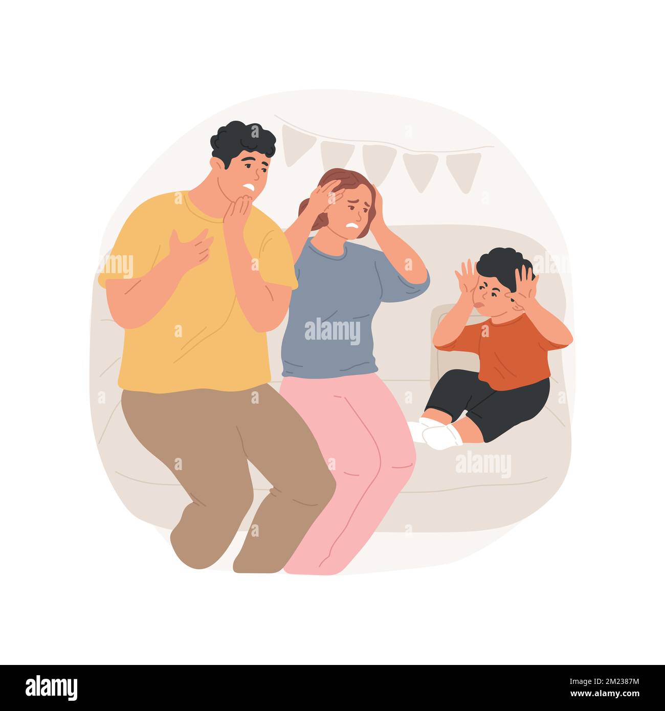 Teasing isolated cartoon vector illustration. Kids show grimaces to an ...