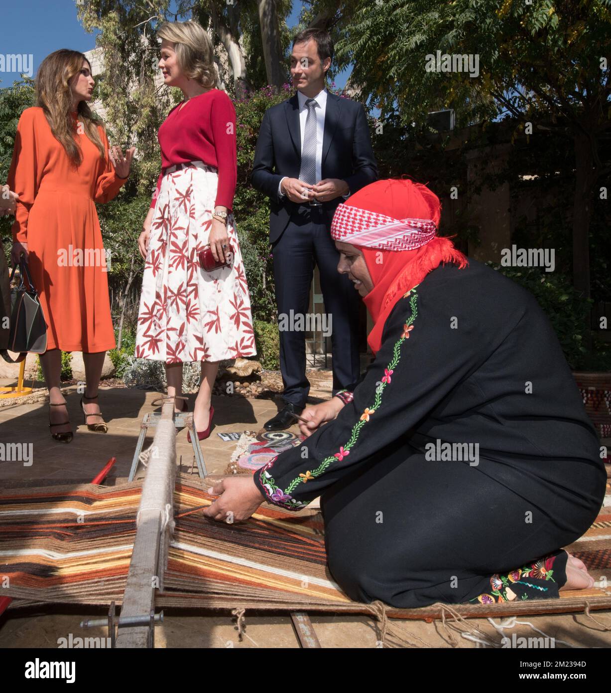 Queen Rania of Jordan, Queen Mathilde of Belgium and Vice-Prime ...
