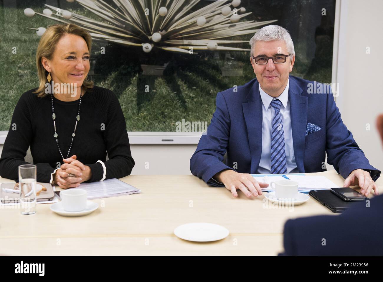 FEB-VBO President Michele Sioen and VBO-FEB CEO Pieter Timmermans ...