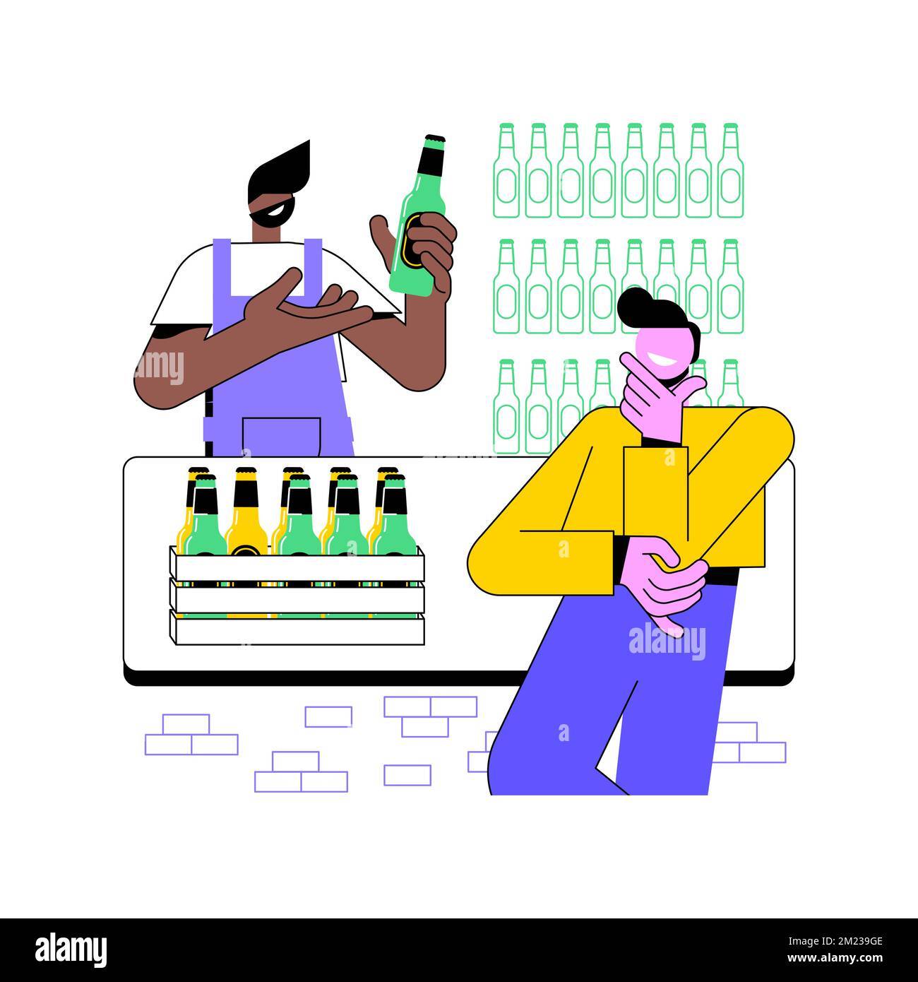 Craft beer choice isolated cartoon vector illustrations. Brewery ...