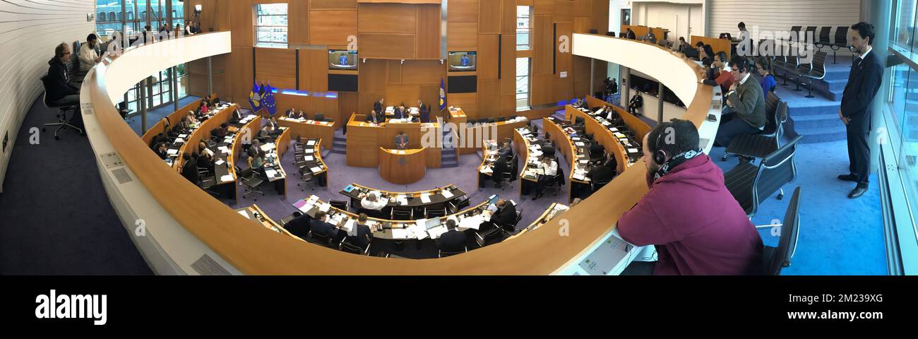 Illustration picture taken during a plenary session of the Brussels ...