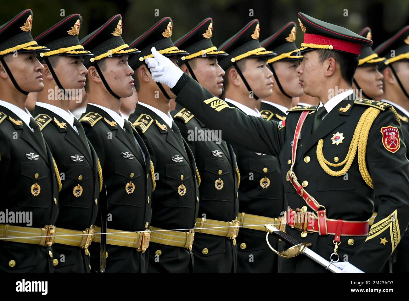 Illustration picture shows a parade of soldiers during an opening ...