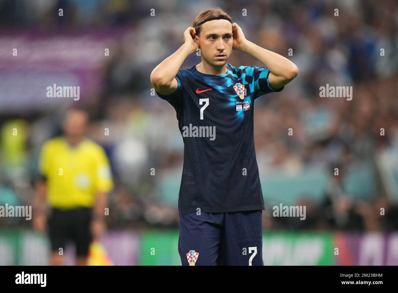 Lusail, Qatar. 13/12/2022, Lovro Majer of Croatia during the FIFA World Cup Qatar 2022 match ...