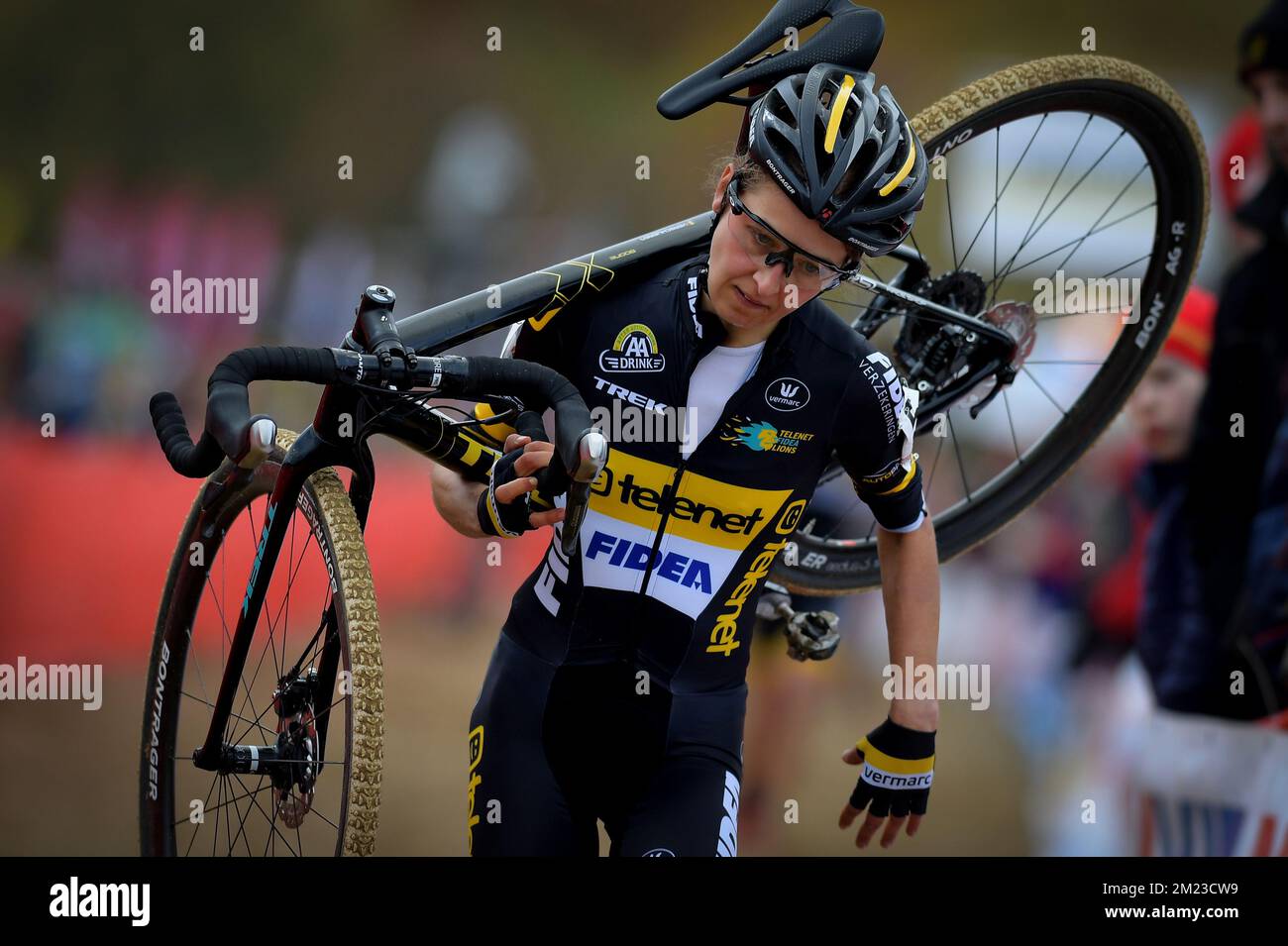 Belgian Jolien Verschueren pictured in action during the women's race ...