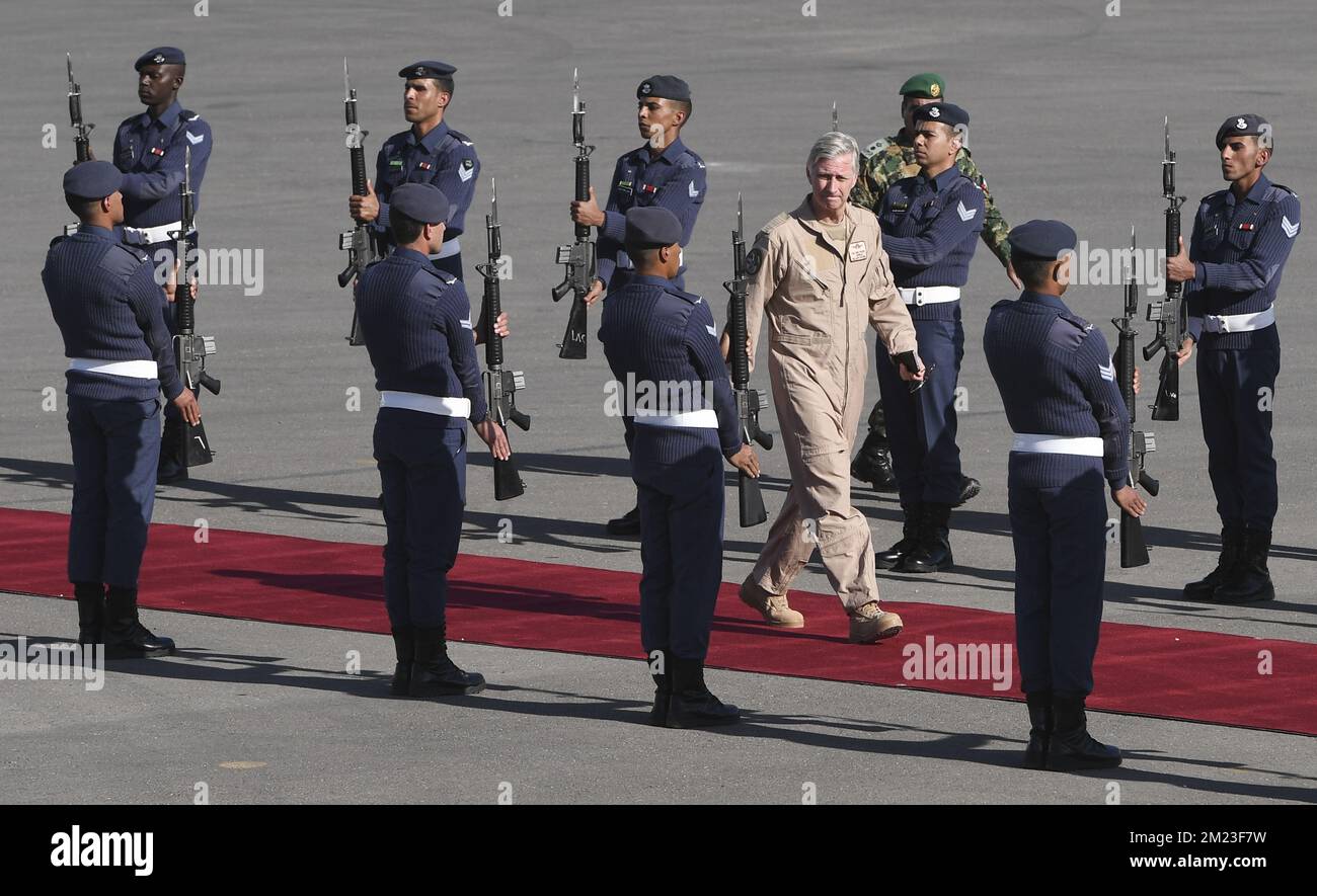 King Philippe - Filip of Belgium arrives for a visit at the Al Azraq ...