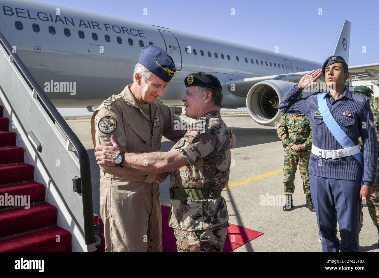 King Philippe - Filip of Belgium is welcomed by King Abdullah II of ...