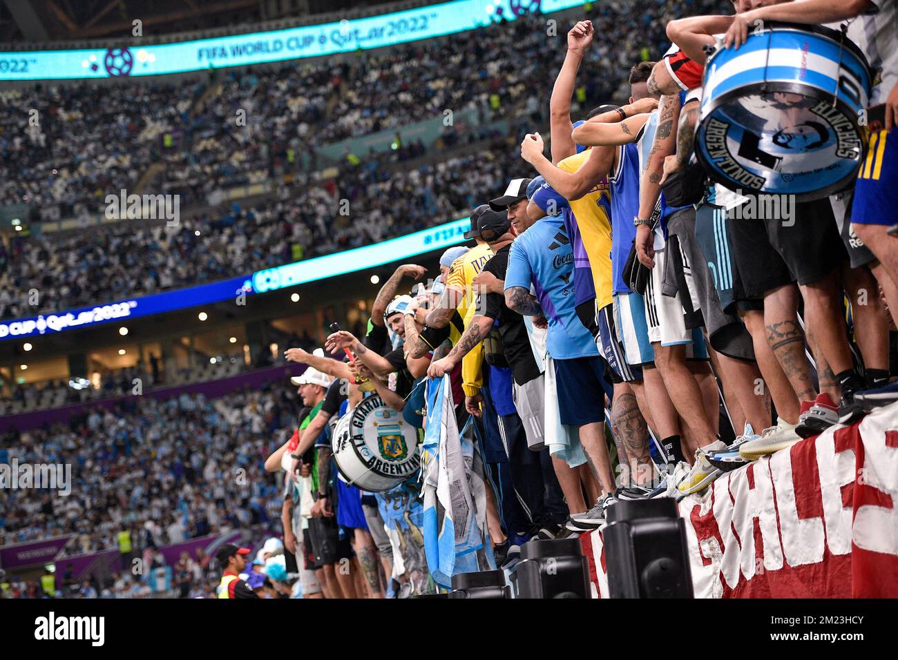 LUSAIL CITY, QATAR - DECEMBER 13: Fans and supporters of Argentina ...