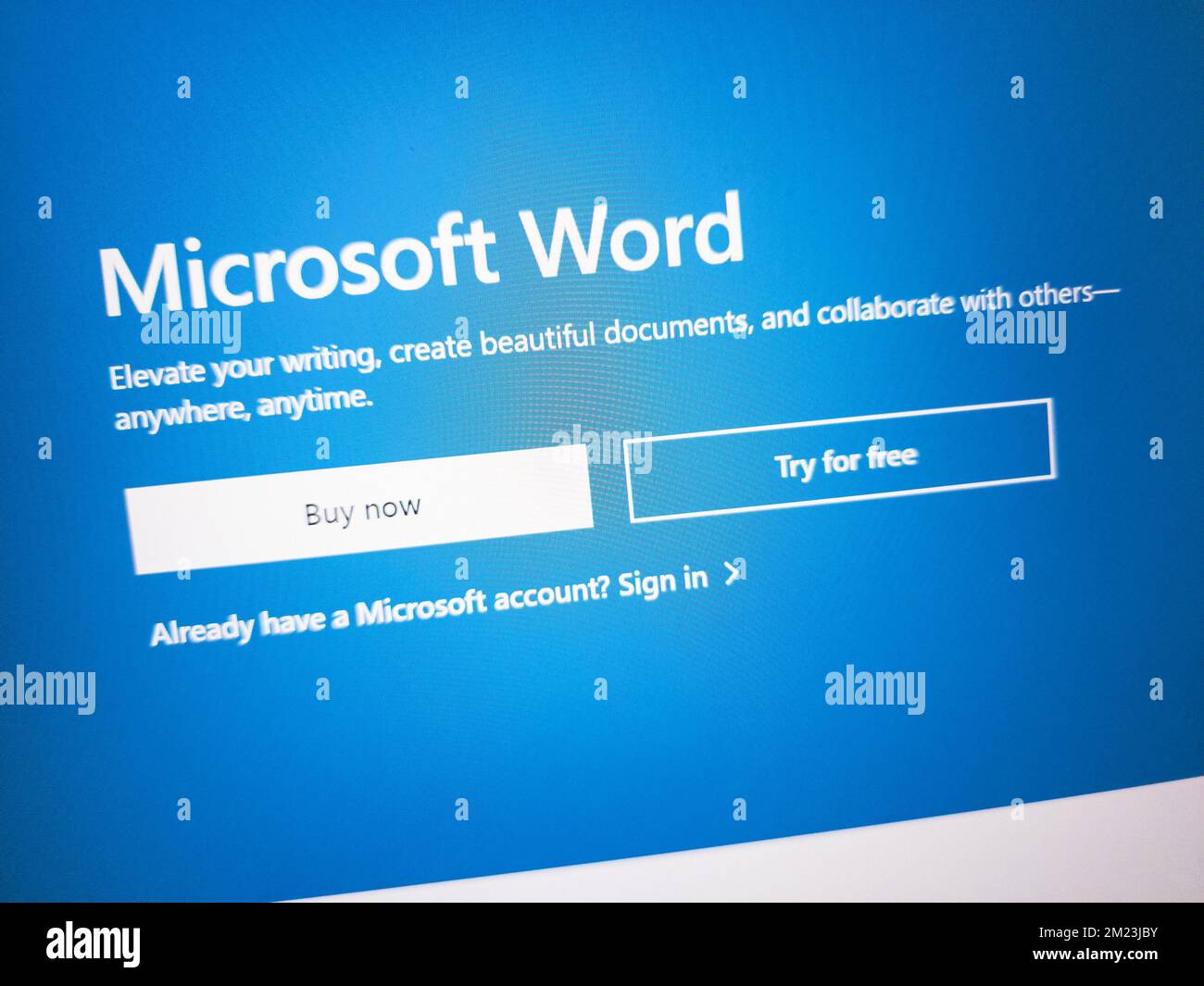 Microsoft word screen hi-res stock photography and images - Alamy