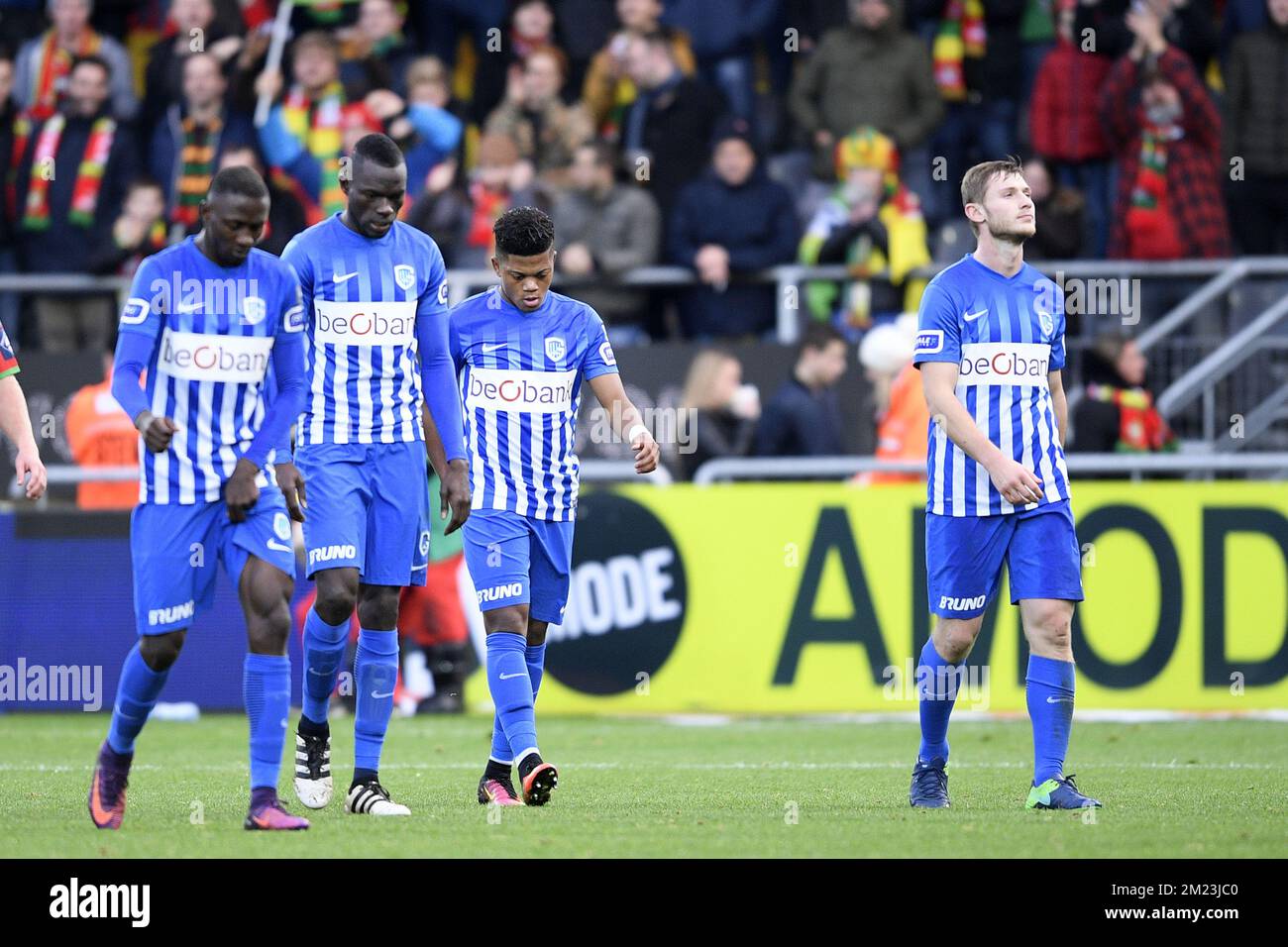 Genk's Wilfried Onyinye Ndidi, Genk's Omar Colley, Genk's Leon Bailey ...