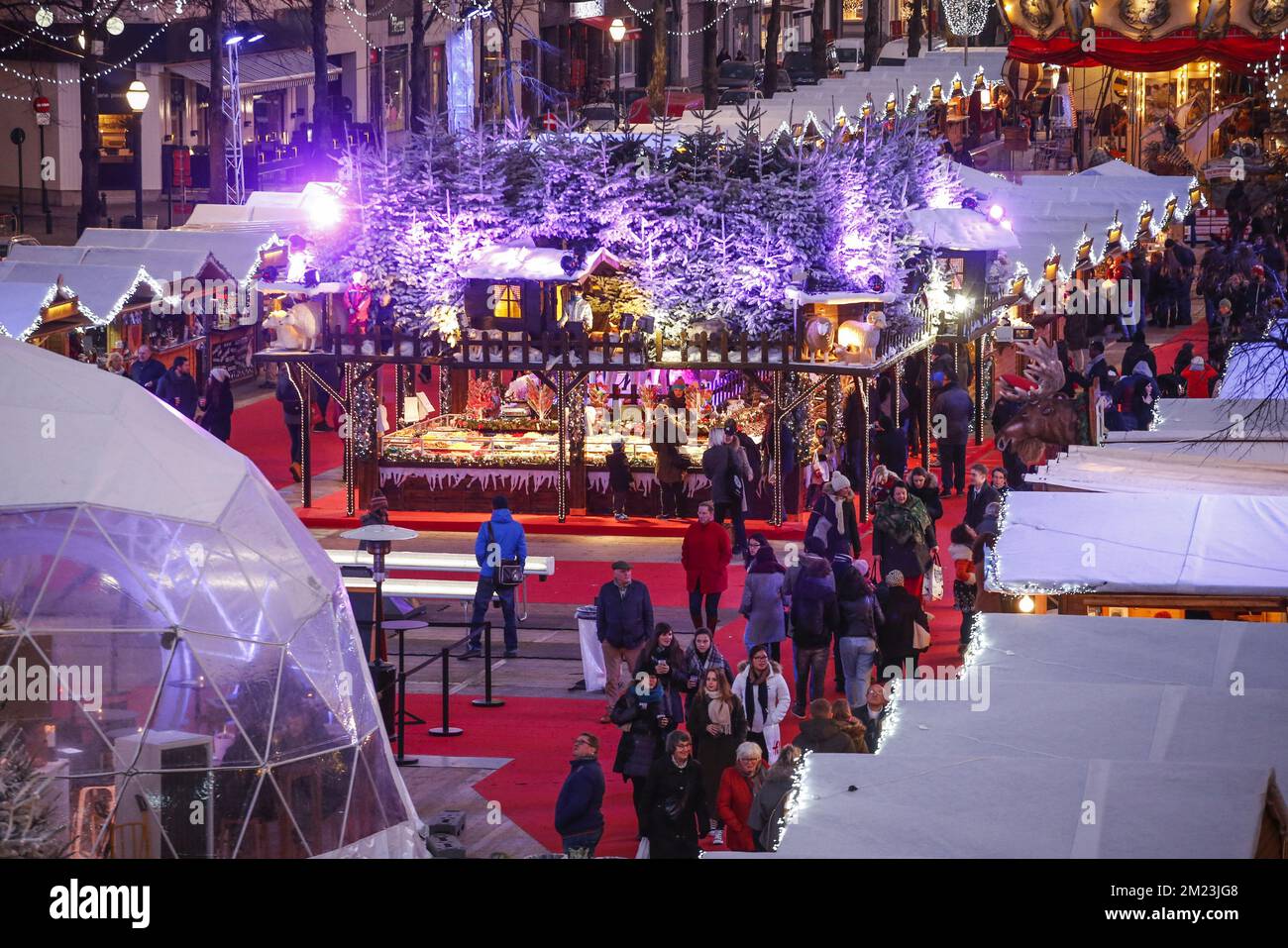Illustration picture taken from the Great Wheel shows the Brussels ...